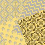 Yellow And Gray Digital Scrapbooking Paper Digital Downloads ...
