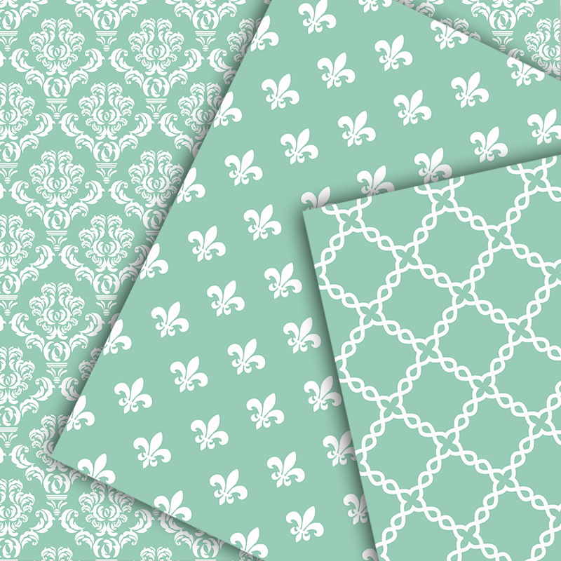 Grayed Jade Digital Paper Scrapbook Paper Pantone 2013 Digital ...