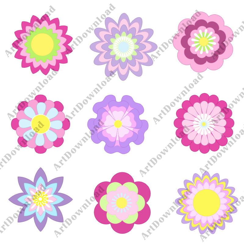 Digital Clip Art Set , Scrapbooking Cards , Clip Art For Personal ...