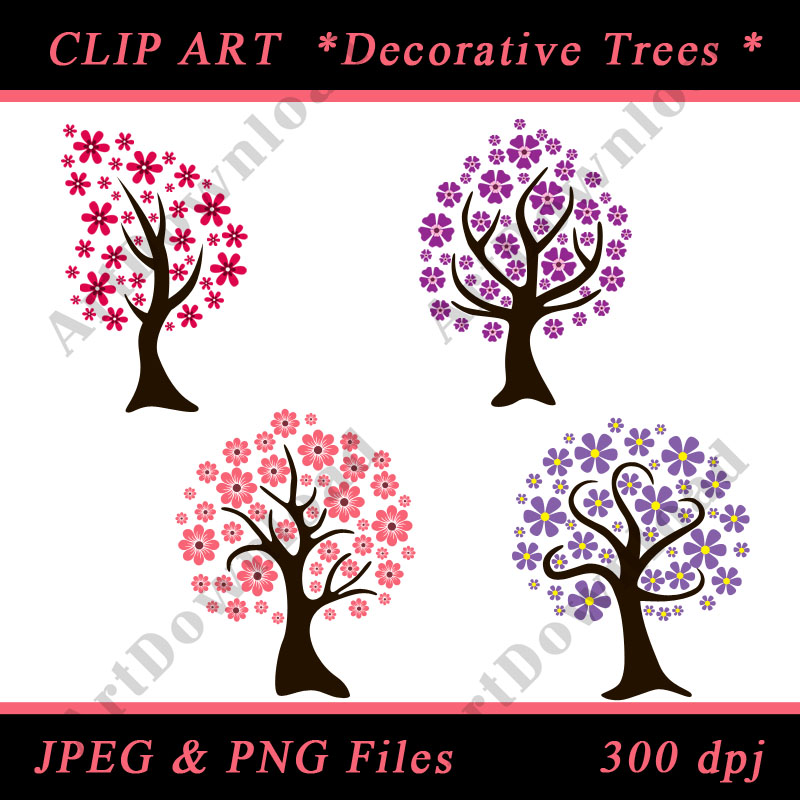 Tree - Digital Clip Art, Clip Art Tree, Digital Scrapbooking, PNG on Luulla