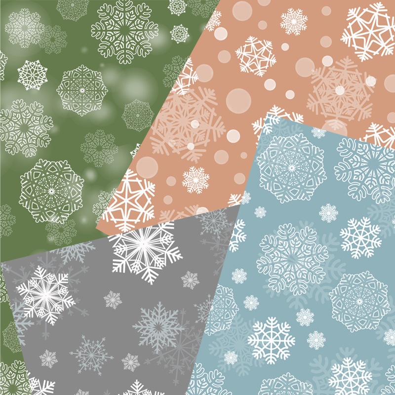 Snowflakes Digital Paper, Christmas Snowflakes, Digital Snowflanes ...
